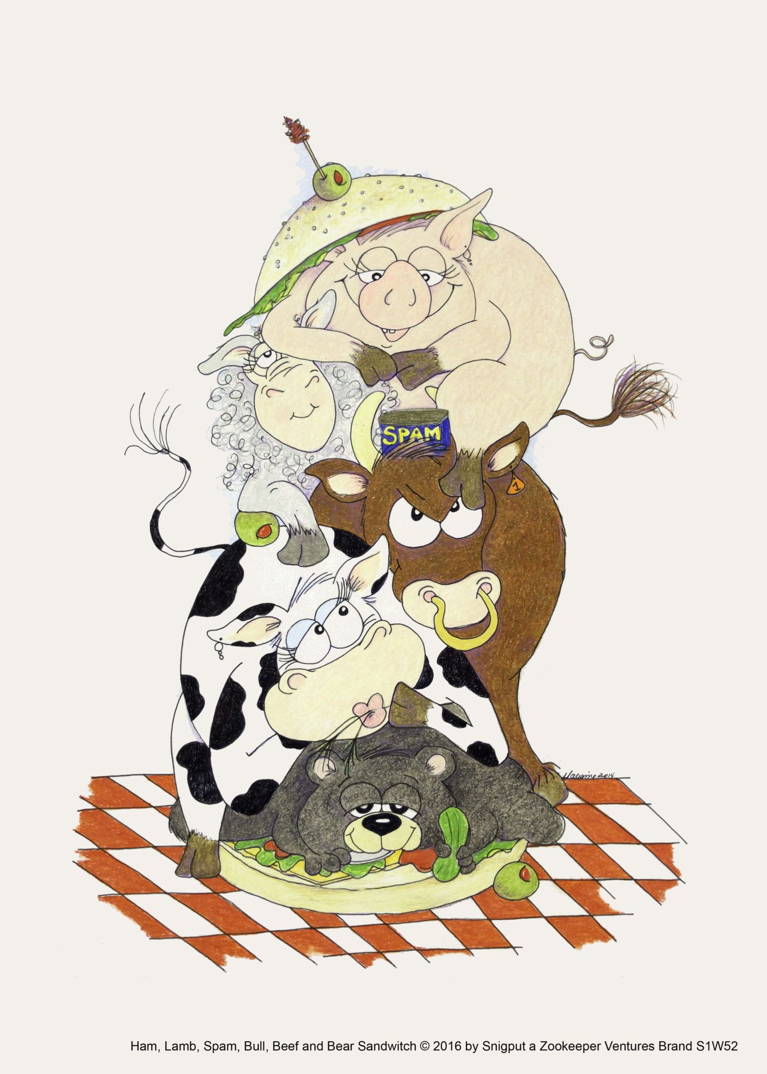 Snigput Vittles - Ham, Lamb, Spam, Bull, Beef and Bear Sandwich S1W52 ...